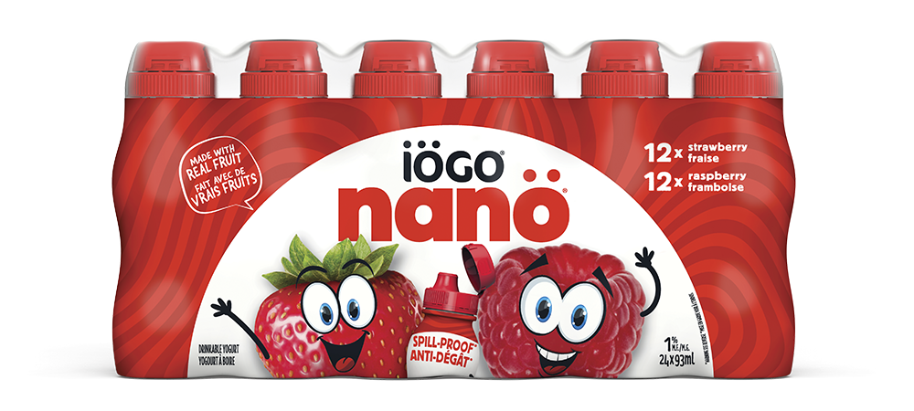 nanö – Drinkable Yogurt Strawberry, Raspberry – 24x93ml | IÖGO